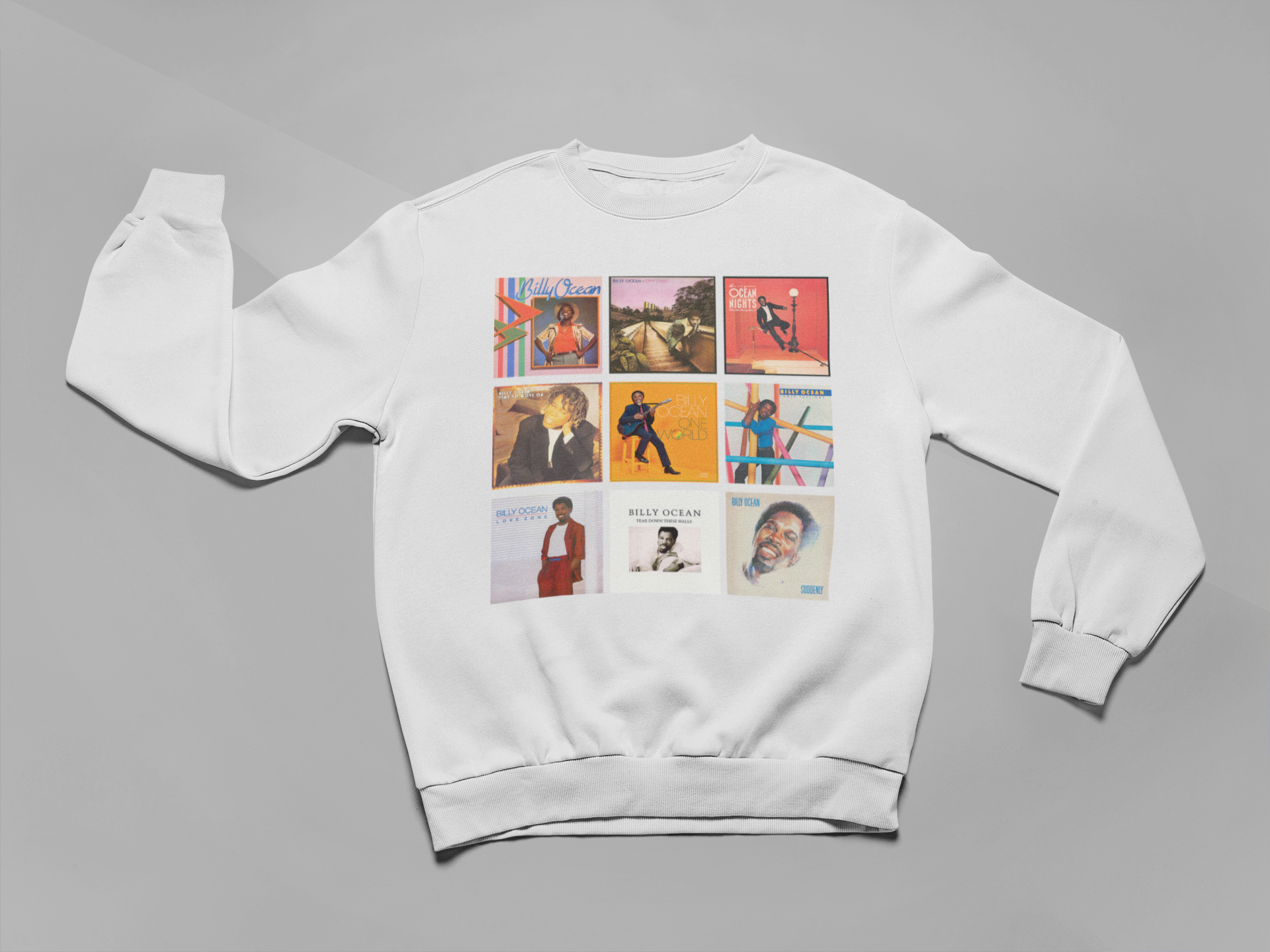 ALBUM COLLAGE - SWEATSHIRT FRONT PRINT ONLY – BillyOcean