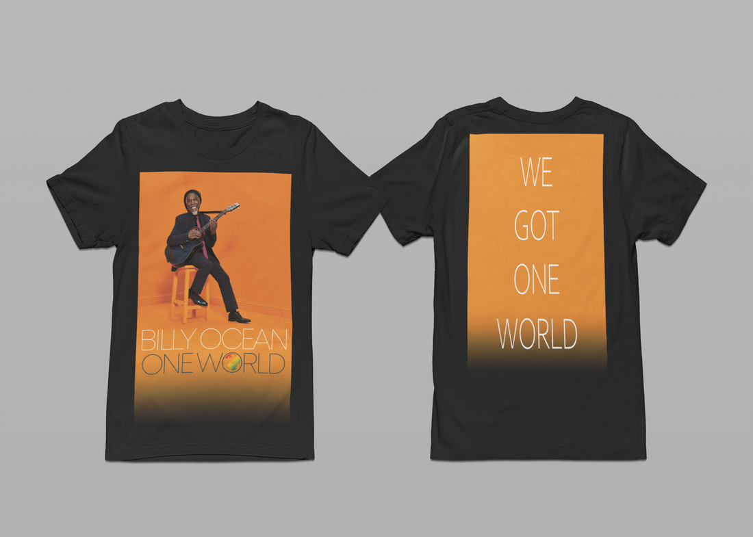 'ONE WORLD' - EXPLODED TEESHIRT FRONT AND BACK PRINT – BillyOcean